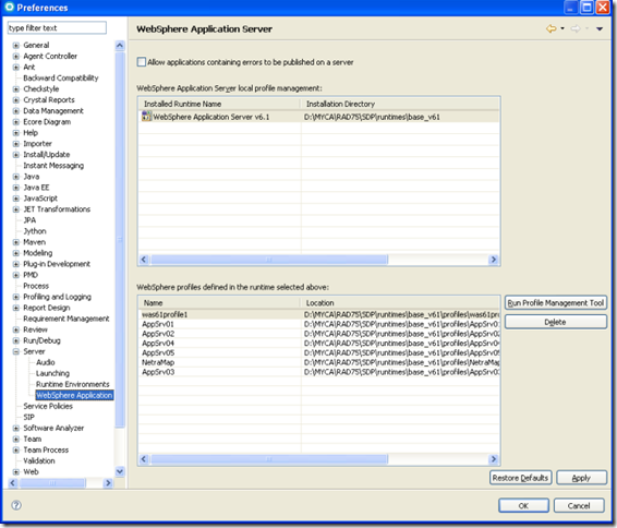 WAS - WebSphere Application Server : How to Create Profile for WebSphere Application Server v6.1 ...